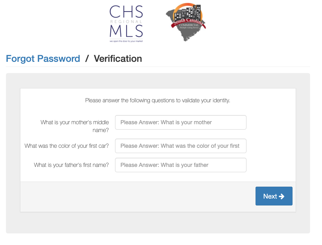 Forgotten Password – CTARMLS Member Support
